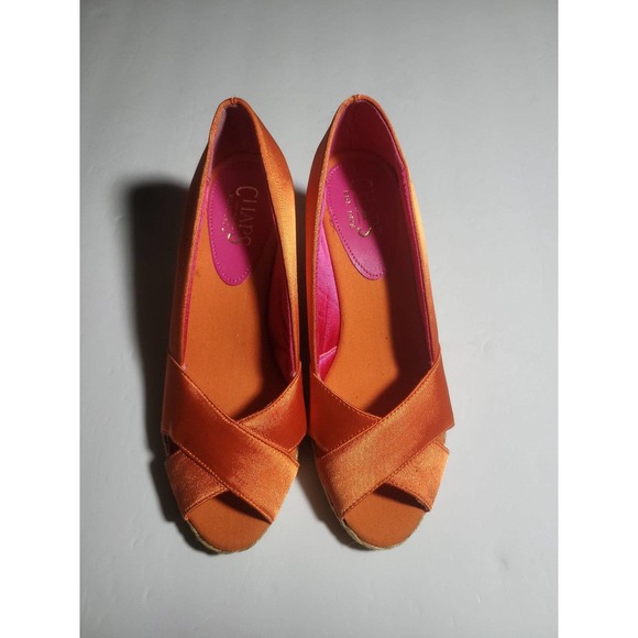 Chaps | Shoes | Chaps Womens Dakoda Orange Wedge Shoes Size 65 B | Poshmark